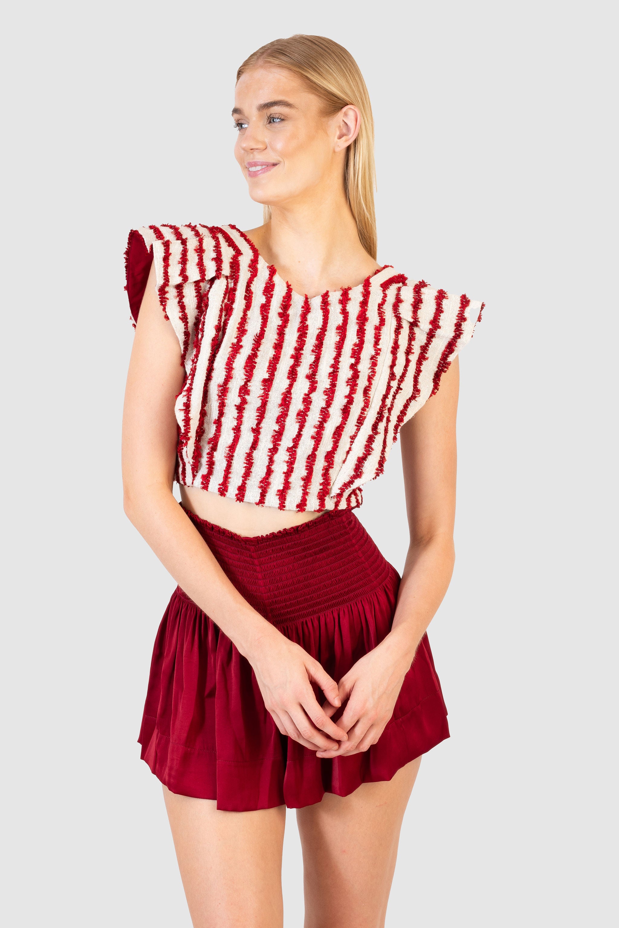 Cecilia Top Scarlet Stripe – Shop KOCH