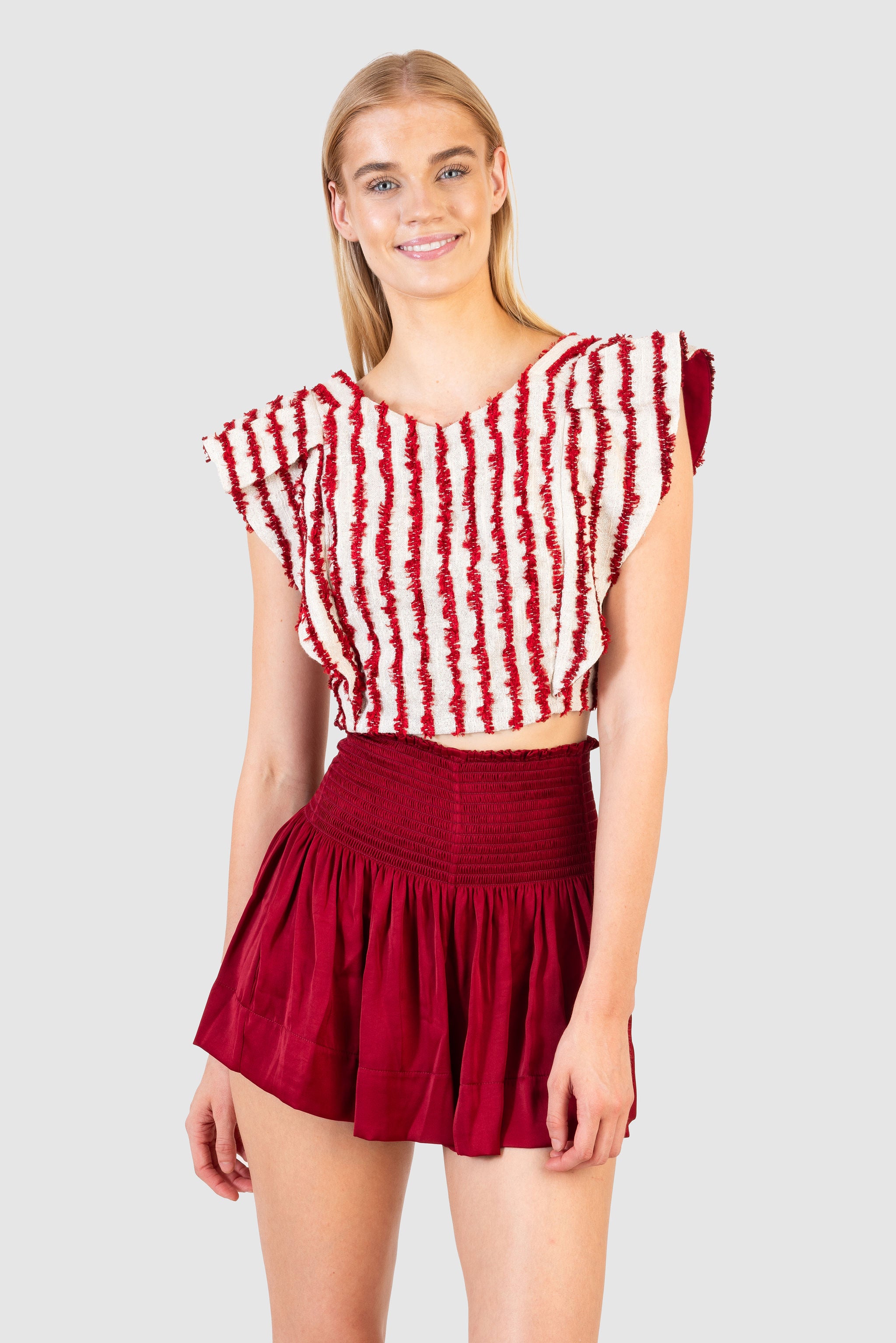 Cecilia Top Scarlet Stripe – Shop KOCH